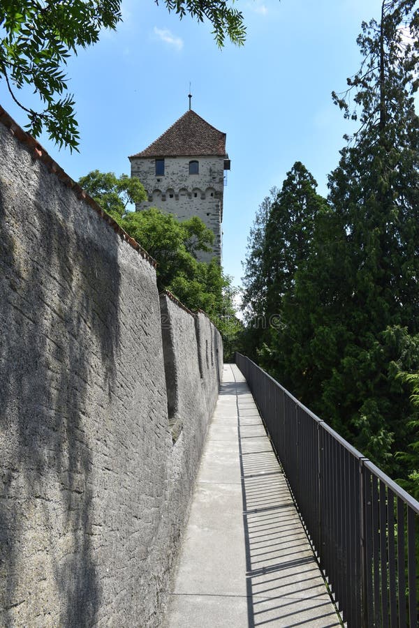 Stadtmauer Luzern 2 stock image. Image of ruins, village - 252566569