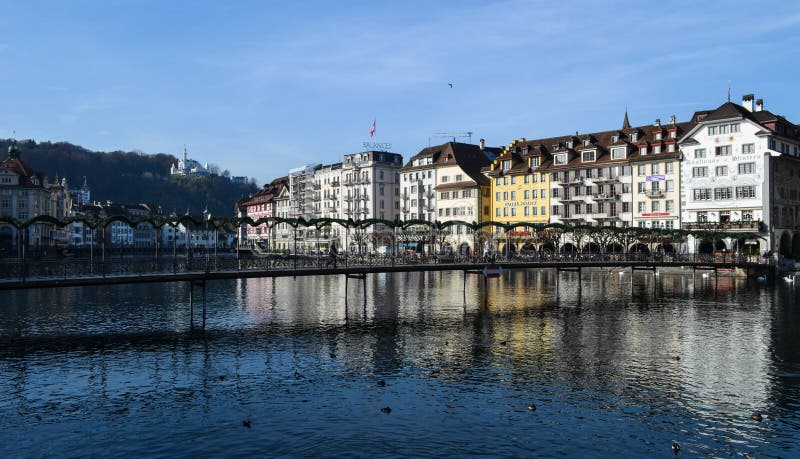 Lucerne downtown editorial stock photo. Image of trip - 49662828
