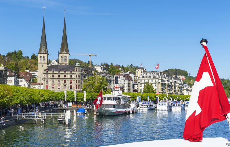 Lucerne Lake on a Spring Day Editorial Photography - Image of lucerne ...