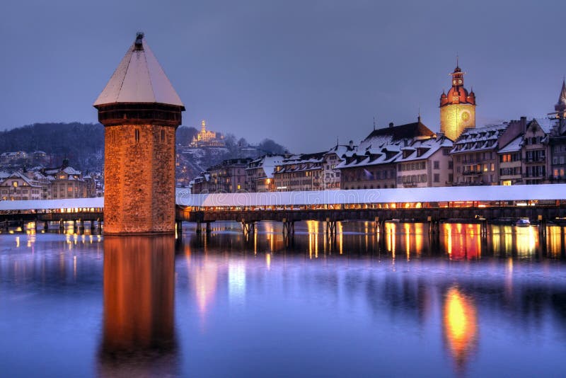 Lucerne Skyline In Winter, Switzerland Stock Photo - Image: 8170664
