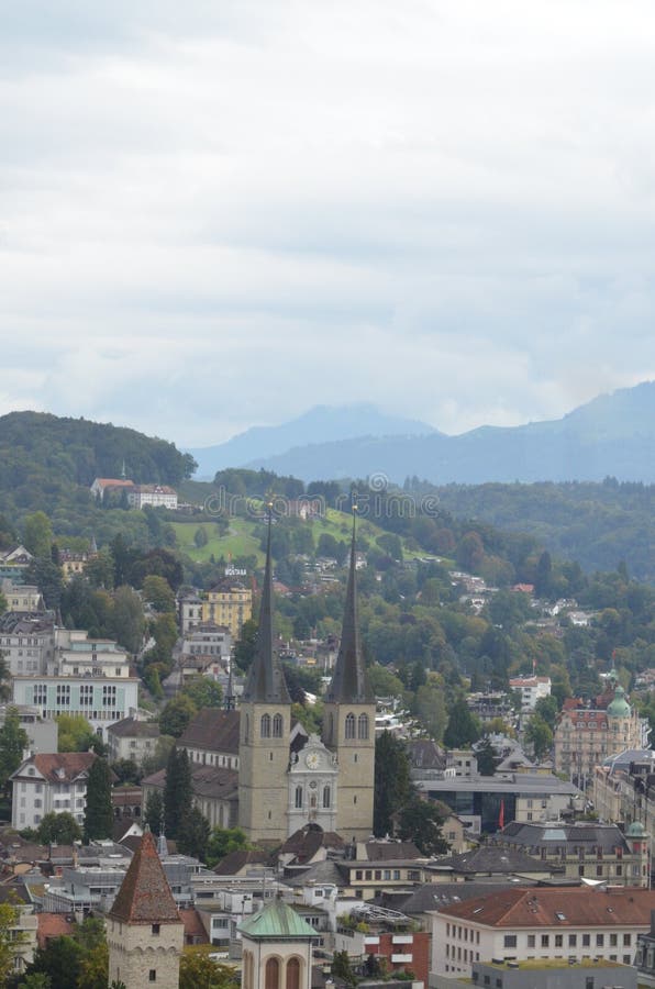 Lucerne, Switzerland editorial stock image. Image of reflection - 86167714