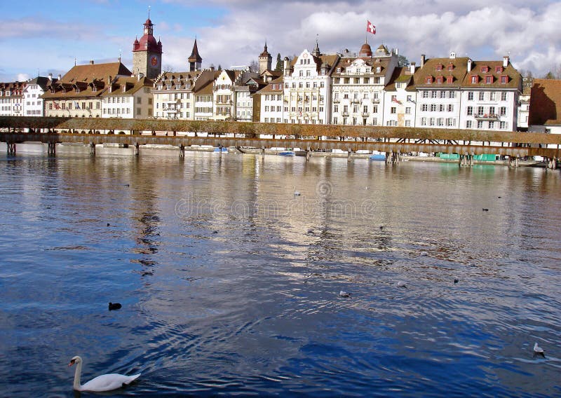 Switzerland, Lucerne, View of Lake Lucerne Stock Image - Image of ...