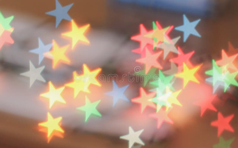 Luces Brillantes, Estrellas Multicoloras, Luces En La Forma De ...