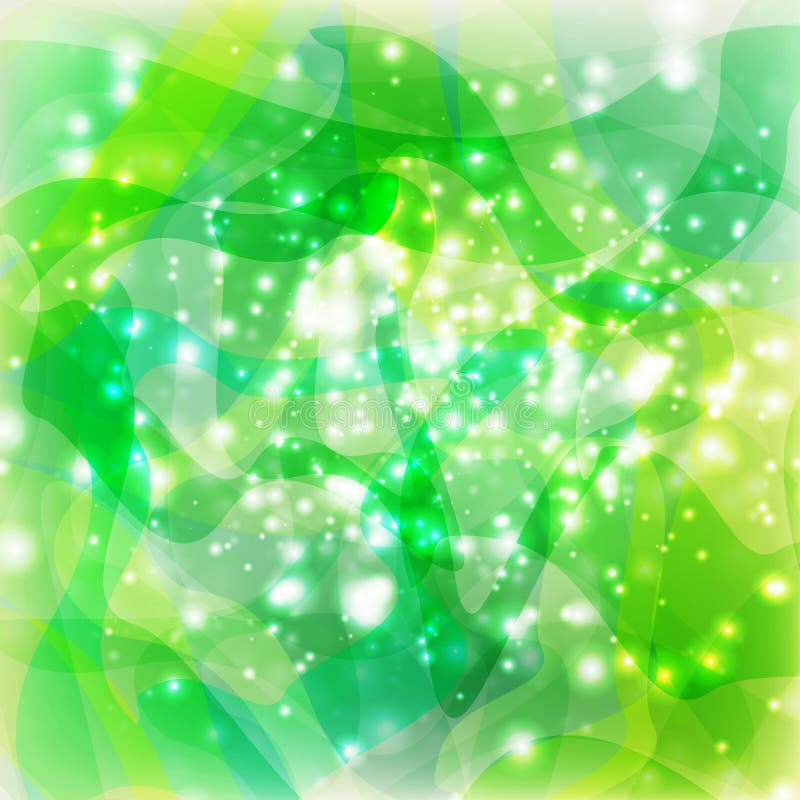 Luces verdes abstractas ilustración del vector. Ilustración de cielo ...