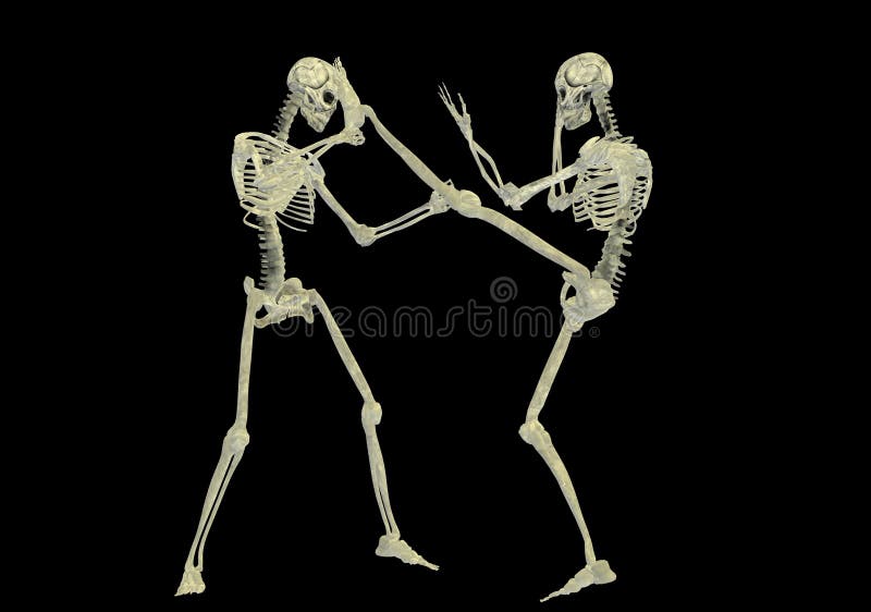 Esqueleto de la lucha stock de ilustración. Ilustración de brezo - 619214