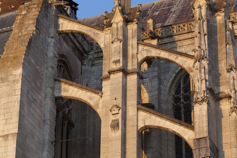 Luchtboog In Notre-Dame-Kathedraal Stock Afbeelding - Afbeelding ...