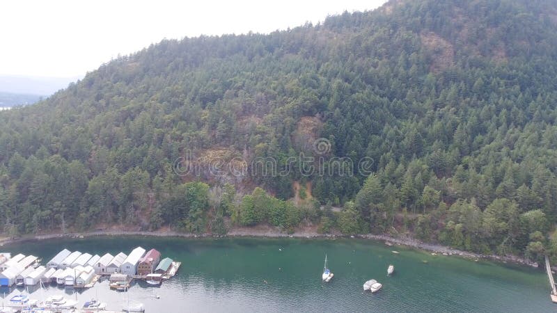 Luchtmening Van Genoa Bay in Het Eiland Van Vancouver, Canada Stock ...