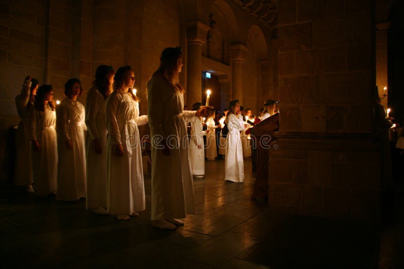 Lucia Festival in Sweden editorial stock image. Image of svensk - 28039794
