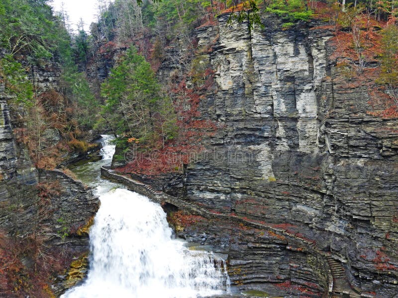 Glacier Formed Lucifer Falls at Robert H. Treman NY State Park Ithaca ...
