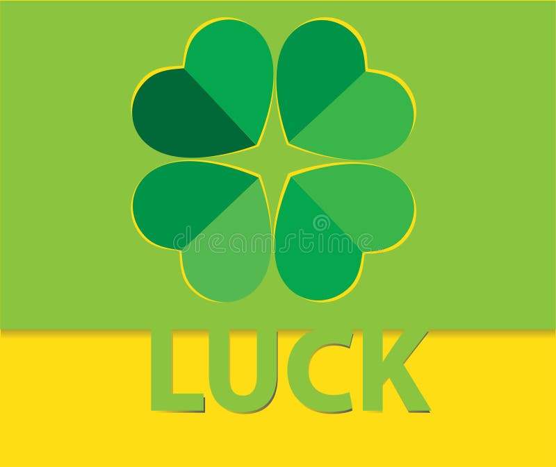 Luck clover stock vector. Illustration of paper, symbol - 50434997