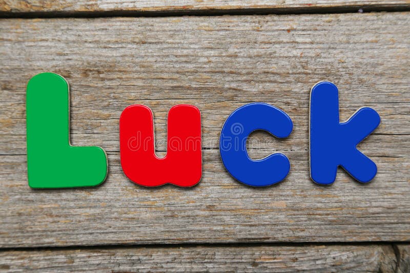 The word Luck stock image. Image of table, fortunate - 64332183