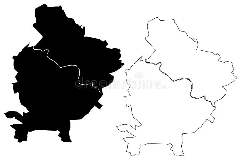 Lucknow City Republic of India, Uttar Pradesh State Map Vector ...