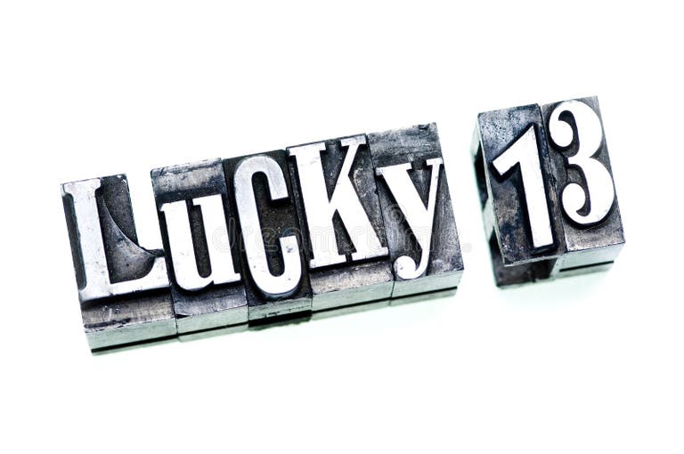Lucky 13 stock image. Image of grunge, metal, sign, alphabet - 7839533