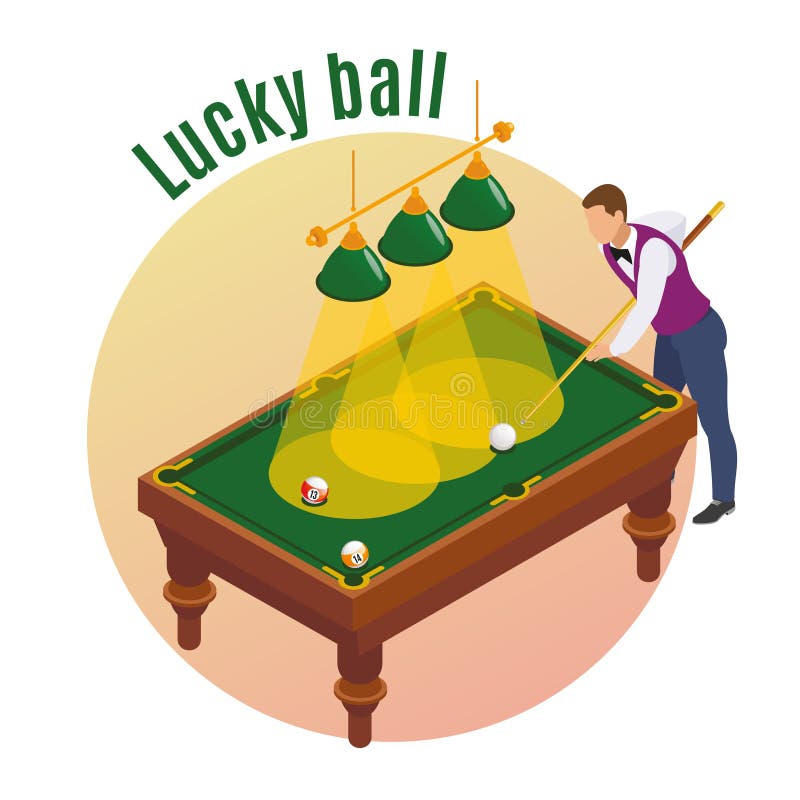 Lucky Ball Isometric Background Stock Vector - Illustration of leisure ...