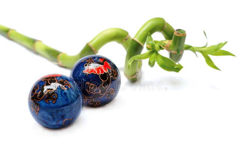 Lucky bamboo and zen balls stock photo. Image of mind - 2494066