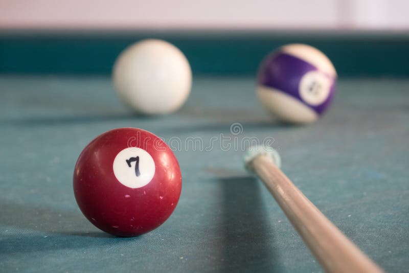 Lucky 7 billard ball stock image. Image of full, hobby - 69453395