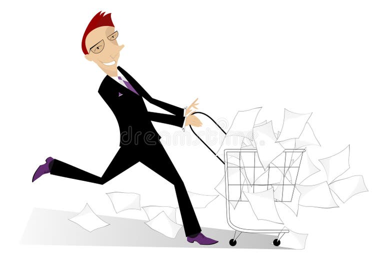 Lucky businessman stock vector. Illustration of male - 41789658