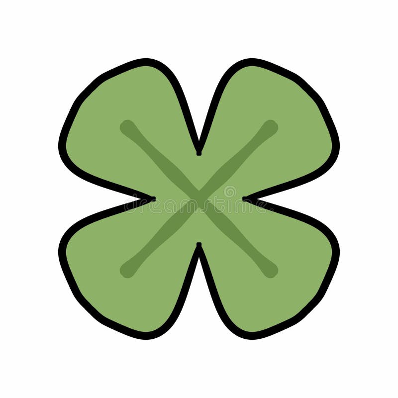 Lucky Clover Leaf Cartoon Illustration Stock Illustration ...
