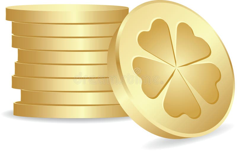 Lucky coins stock illustration. Illustration of coins - 23820227