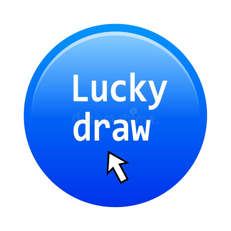 Lucky draw button stock vector. Illustration of announcement - 224160064