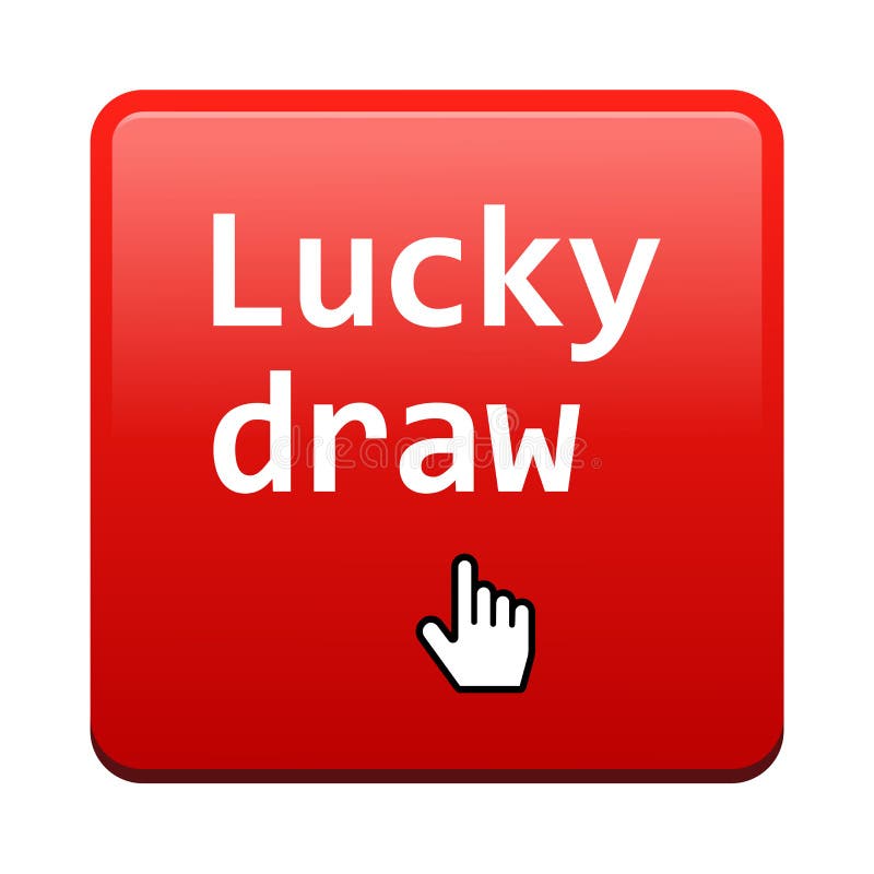 Lucky draw button stock vector. Illustration of draw - 224160282