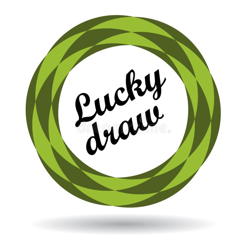 Lucky draw colorful icon stock illustration. Illustration of button ...