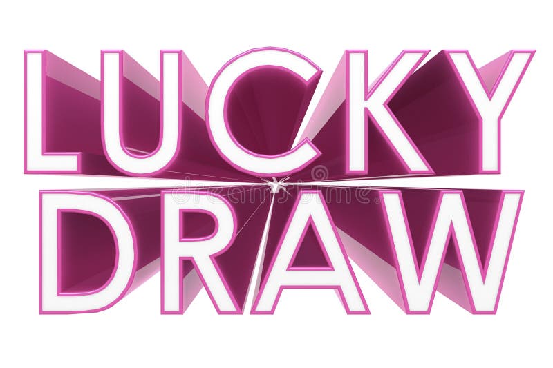 Lucky draw word in pink stock illustration. Illustration of fortune ...