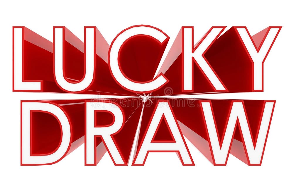 Lucky draw word in red stock illustration. Illustration of draw - 288063946