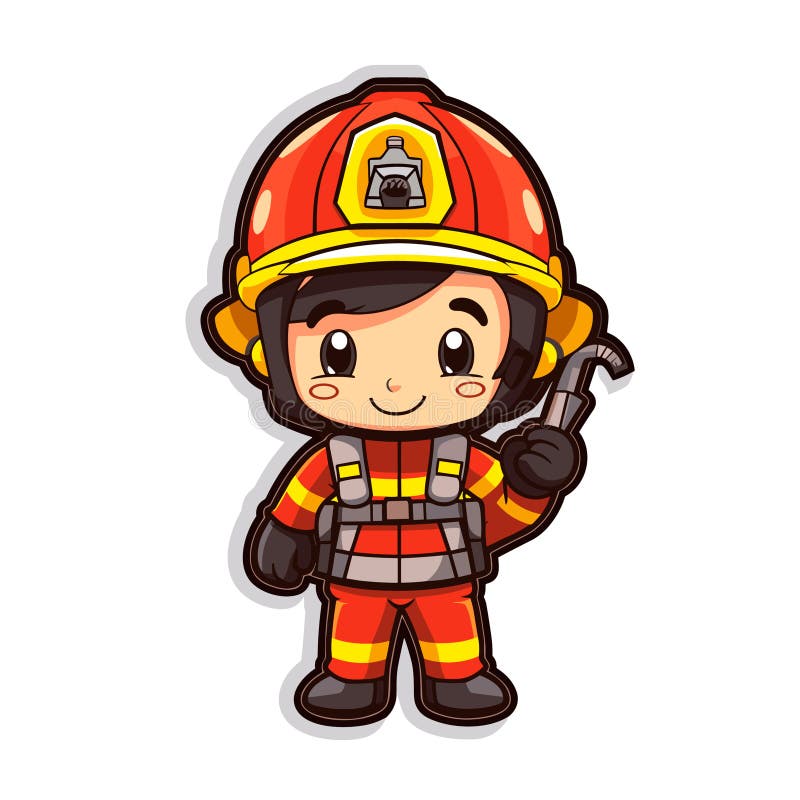 A Firefighter Ready To Intervene To Extinguish a Fire. Firefighter ...