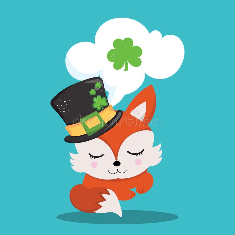 LUCKY FOX IMAGINE 11 stock vector. Illustration of graphic - 197986100