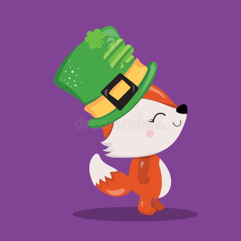 LUCKY FOX FOX SIDE 10 stock vector. Illustration of vector - 197986087