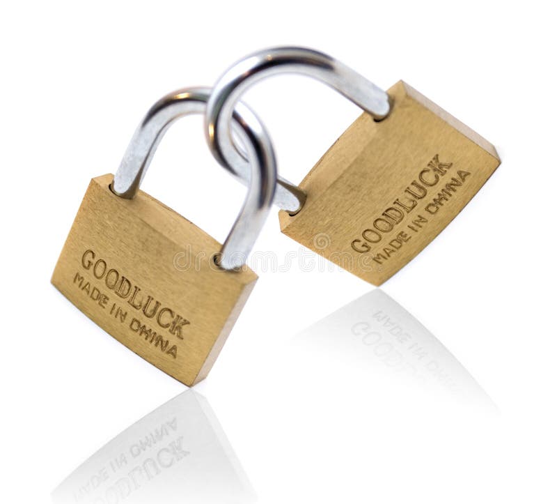 Lucky Locks Isolated on White Background Stock Photo - Image of idea ...