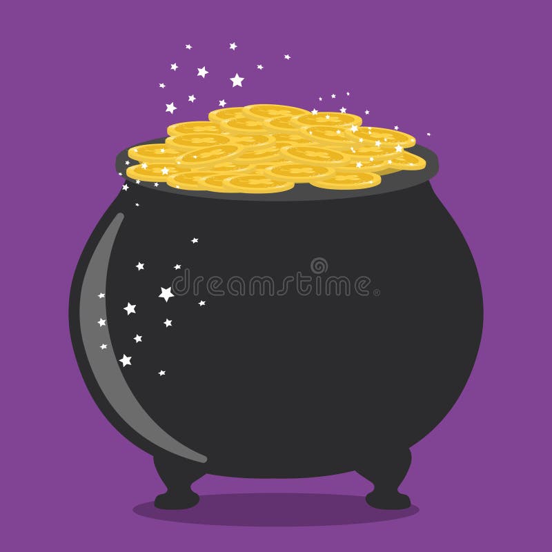 Lucky pot 10 stock vector. Illustration of cartoon, graphic - 197986146