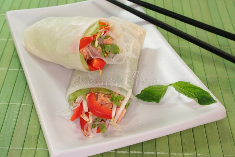 Lucky roll stock image. Image of pepper, noodles, bean - 18256049