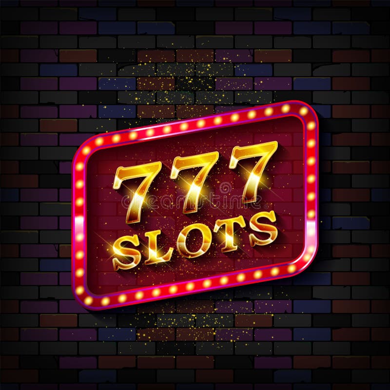 Lucky Seven on Slot Machine Stock Illustration - Illustration of ...
