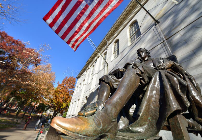 John Harvard Statue in Harvard University Stock Image - Image of ...