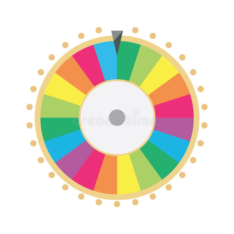 Lucky Spin Isolated on White Background. Wheel of Fortune. Vector Illustration. Stock Vector ...