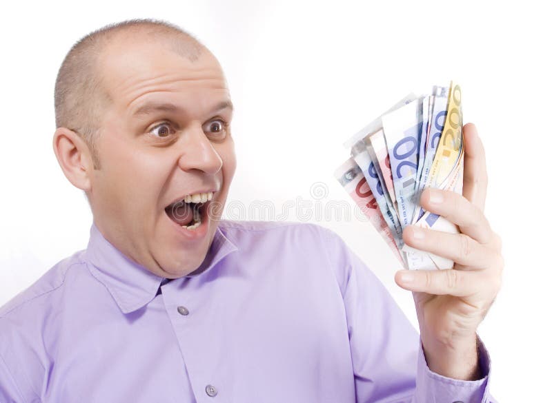 Lucky winner stock photo. Image of caucasian, winner, isolate - 7114220