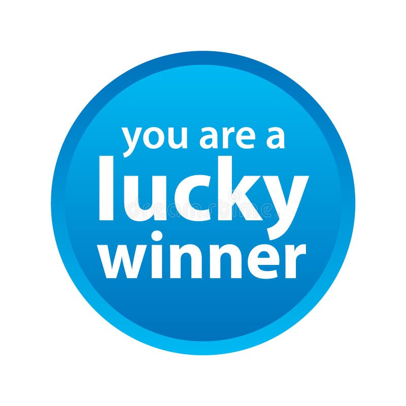 Lucky winner button stock illustration. Illustration of gambling ...