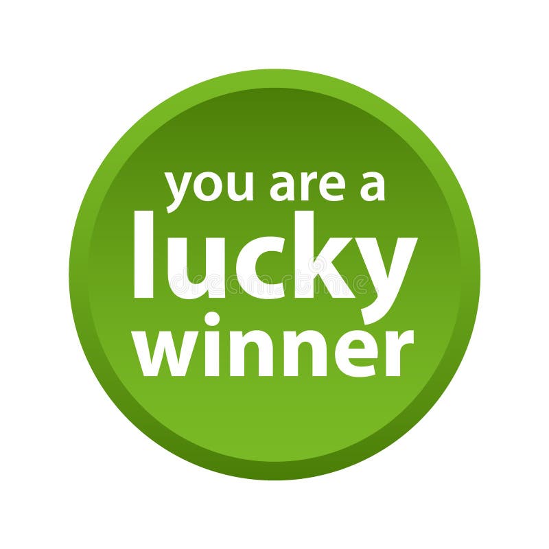 Lucky winner button stock illustration. Illustration of financial ...