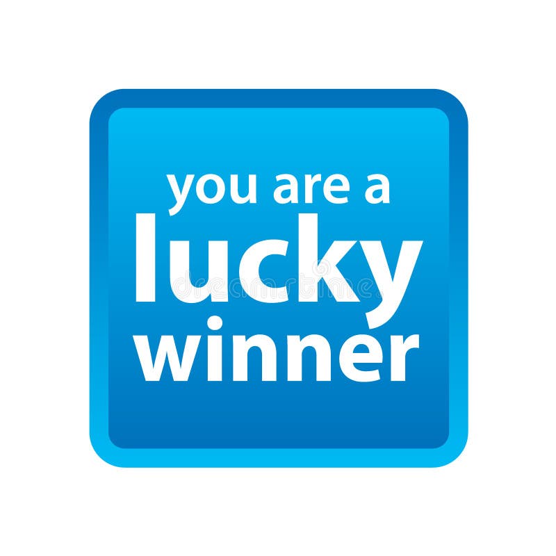 Lucky winner button stock illustration. Illustration of business ...