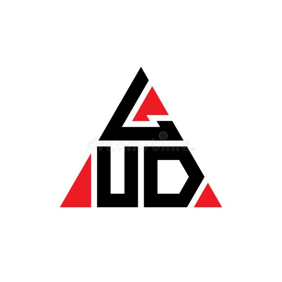 LUD Triangle Letter Logo Design with Triangle Shape. LUD Triangle Logo ...