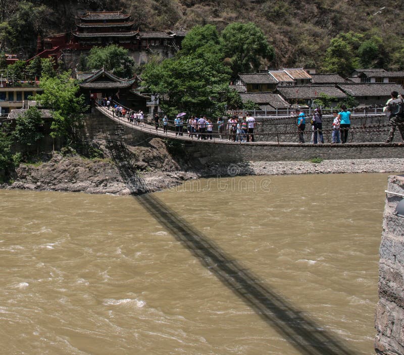Ludin Chain Bridge in Sichuan,china Editorial Photo - Image of china ...