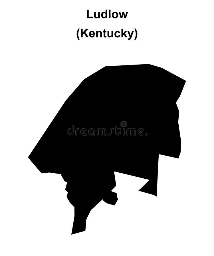 Ludlow outline map stock vector. Illustration of isolated - 387340442