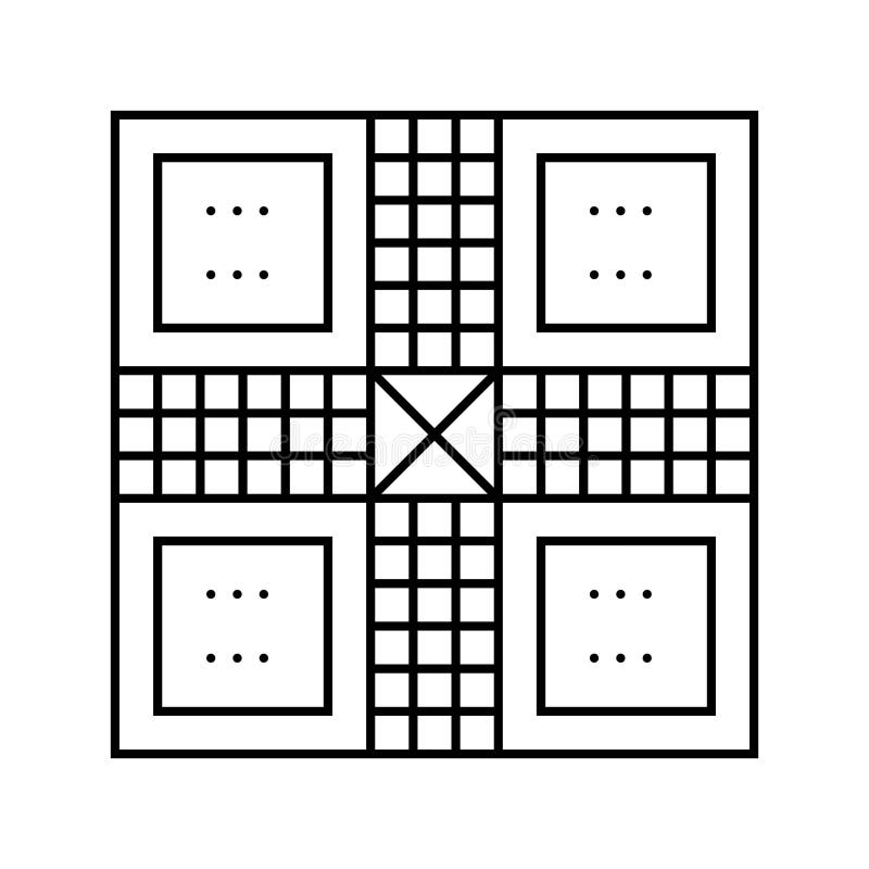 Ludo Board Board Table Line Icon Vector Illustration Stock Vector ... Ludo Board Board Table Line Icon Vector Illustration Stock Vector ...