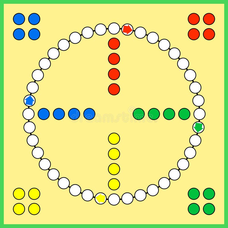 Ludo board game stock vector. Illustration of graphic - 63595665