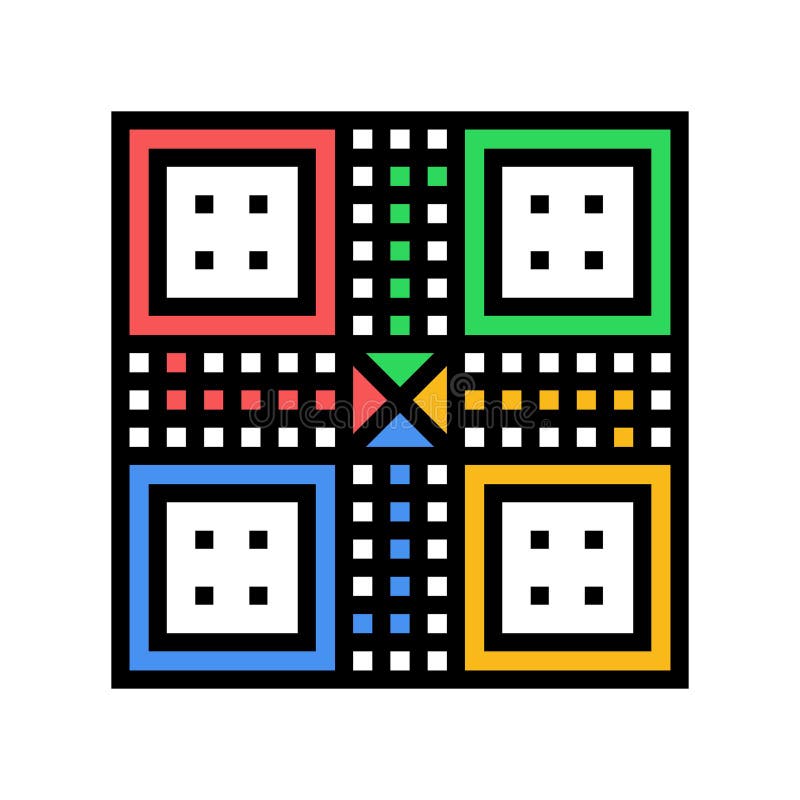 Ludo Board Board Table Color Icon Vector Illustration Stock ...