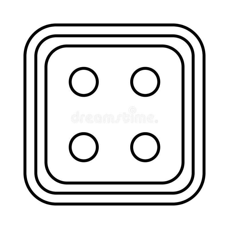 Ludo Dice, four, icon stock vector. Illustration of four - 256360029