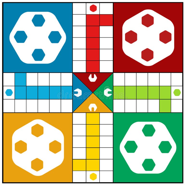 Ludo Game Vector Illustration Design Stock Vector - Illustration of ...
