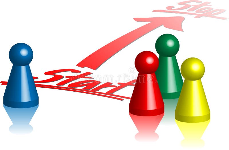 Ludo_start_stop_arrow stock vector. Illustration of colourful - 14723912